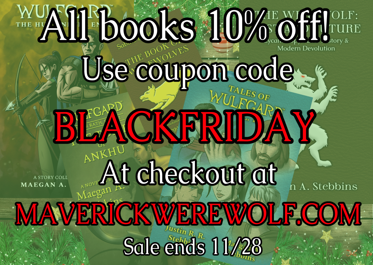 Black Friday book sale! – Maegan A. Stebbins – Maverick-Werewolf's Den